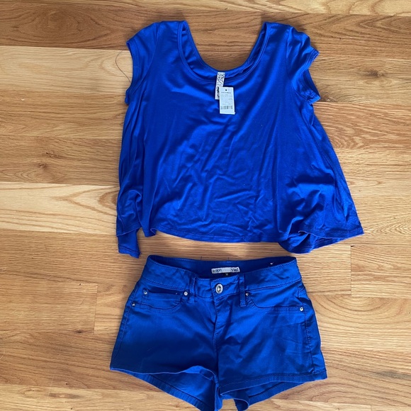 YMI | Tops | Royal Blue Top And Shorts | Poshmark